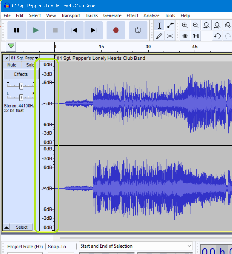 Inconsistency with Linear dB view at default track size · Issue #4411 · audacity/audacity · GitHub