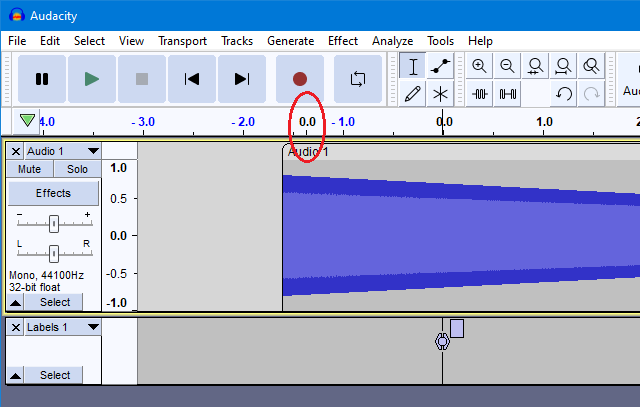 An issue with a stray "1" marker in negative time when using Beats and Bars view in the Timeline ...