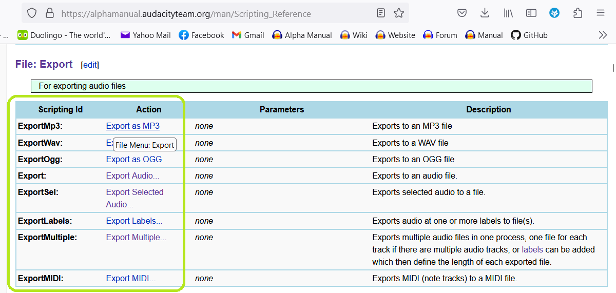 New Exporter · Issue 4317 · Audacityaudacity · Github 