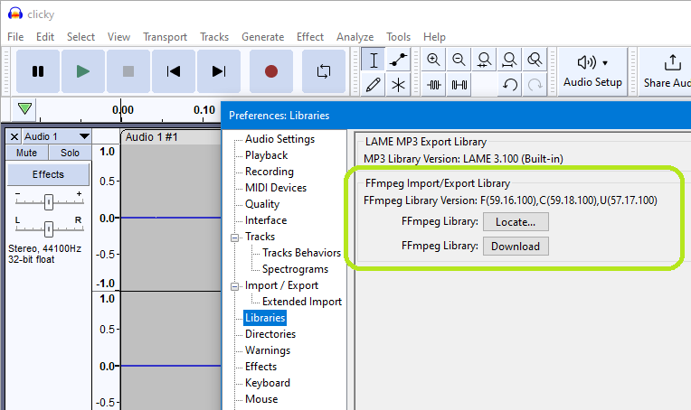 [Plugin issue] FFMPEG support is broken · Issue #4796 · audacity/audacity · GitHub
