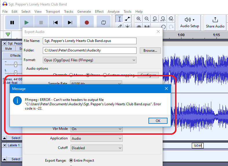 New Export: Opus Export fails · Issue #4814 · audacity/audacity · GitHub