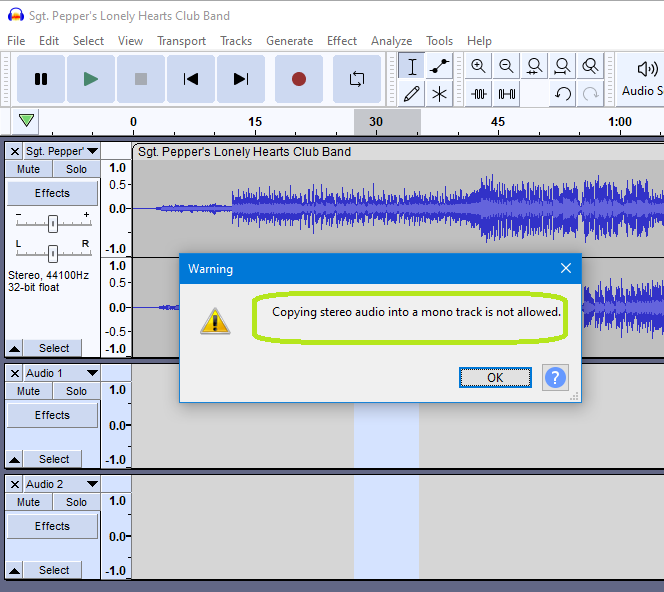 Misleading error message when attempting to paste stereo into mono tracks · Issue #5105 ...