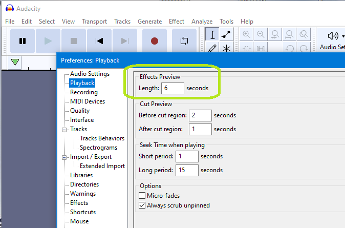 Preview dialog pops up over effect. · Issue #5381 · audacity/audacity · GitHub