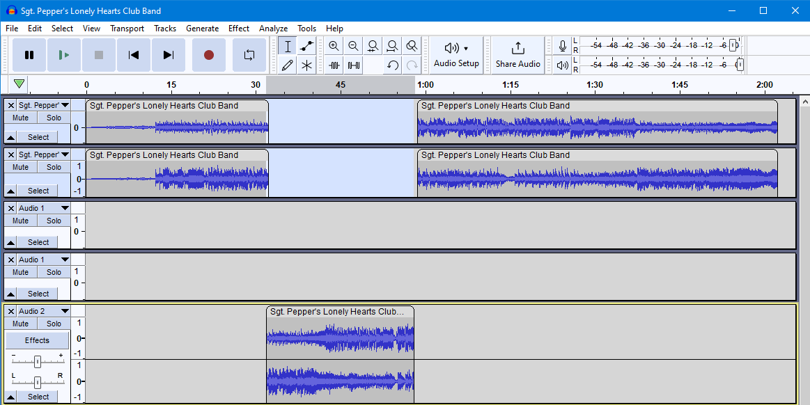 Stereo tracks splitting for no apparent reason when moving audio clips ...