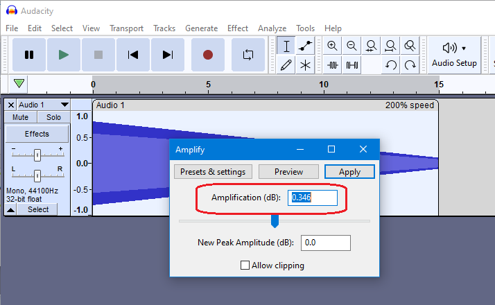 Amplify (and Normalize) incorrect on time-stretched clips · Issue #5588 · audacity/audacity · GitHub