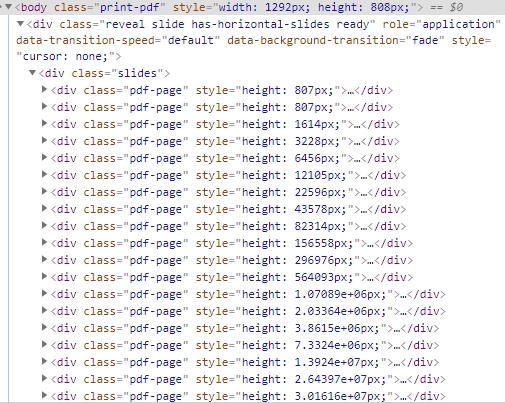 Print-pdf slide height doubles with every slide · Issue #2842 · hakimel ...