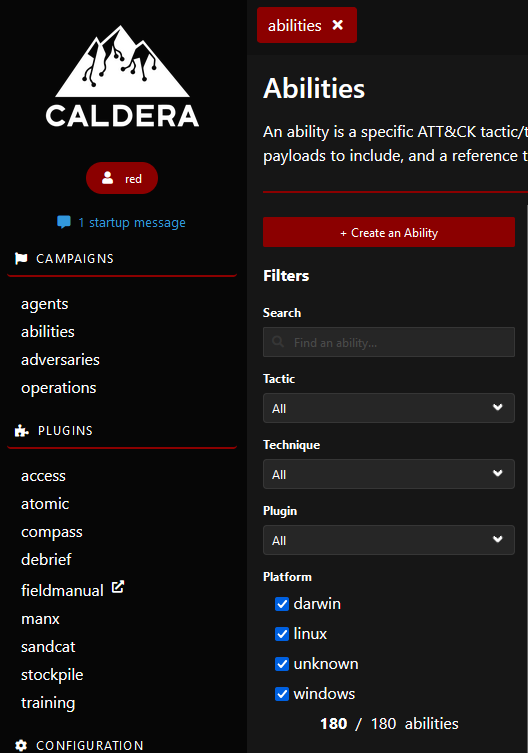 Missing abilities in CALDERA when deploying/upgrading CALDERA 4.1.0 · Issue #2701 · mitre ...