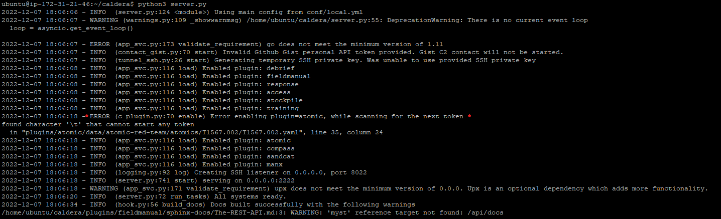 Missing abilities in CALDERA when deploying/upgrading CALDERA 4.1.0 · Issue #2701 · mitre ...