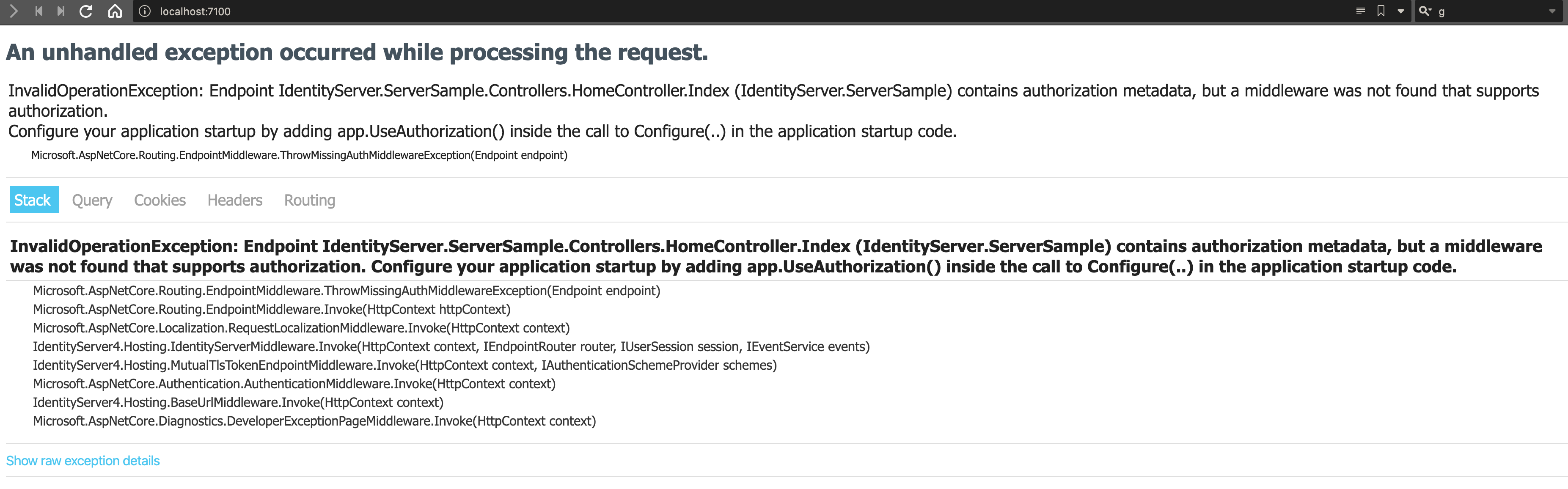 Identityserver Example Not Starting Properly · Issue 131 · Activeloginactivelogin 