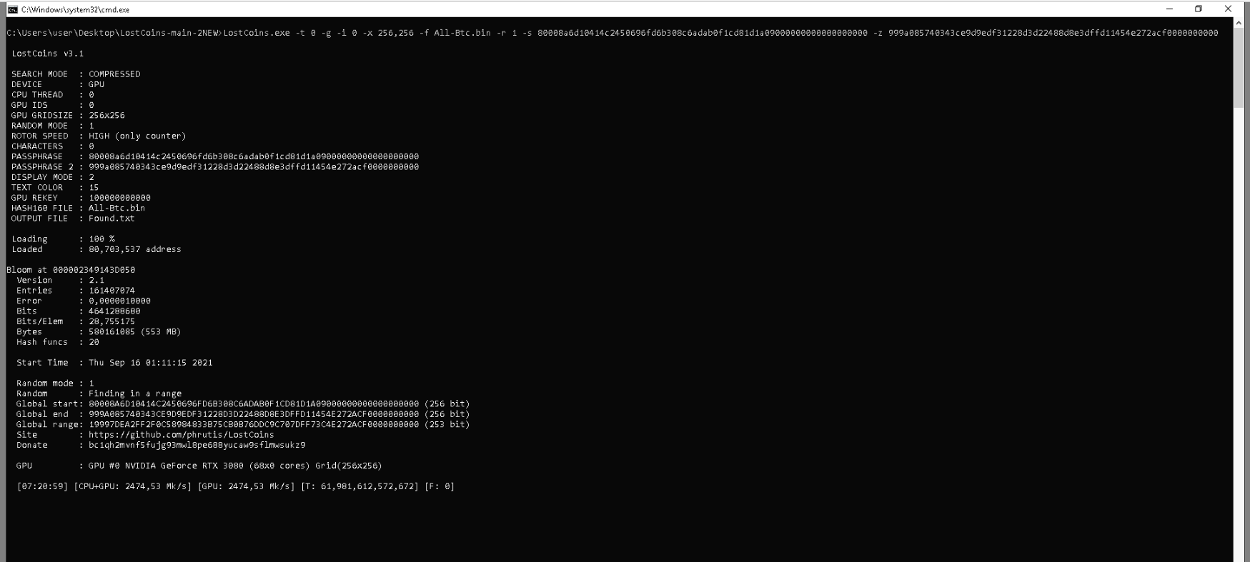 Русские кладоискатели · Issue #313 · brichard19/BitCrack · GitHub