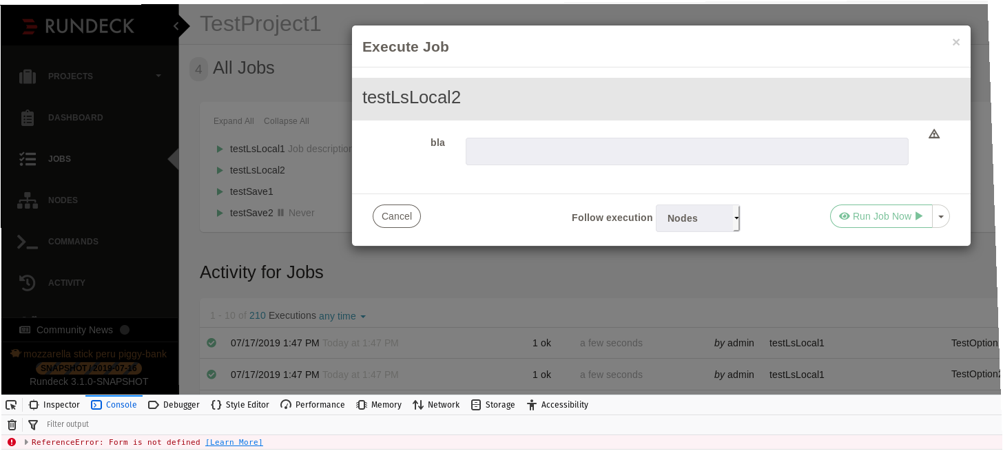 No error message in job execution popup · Issue #5063 · rundeck/rundeck · GitHub