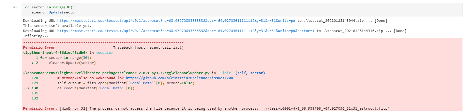 Windows 10 Permission + OS Errors · Issue #219 · afeinstein20/eleanor · GitHub