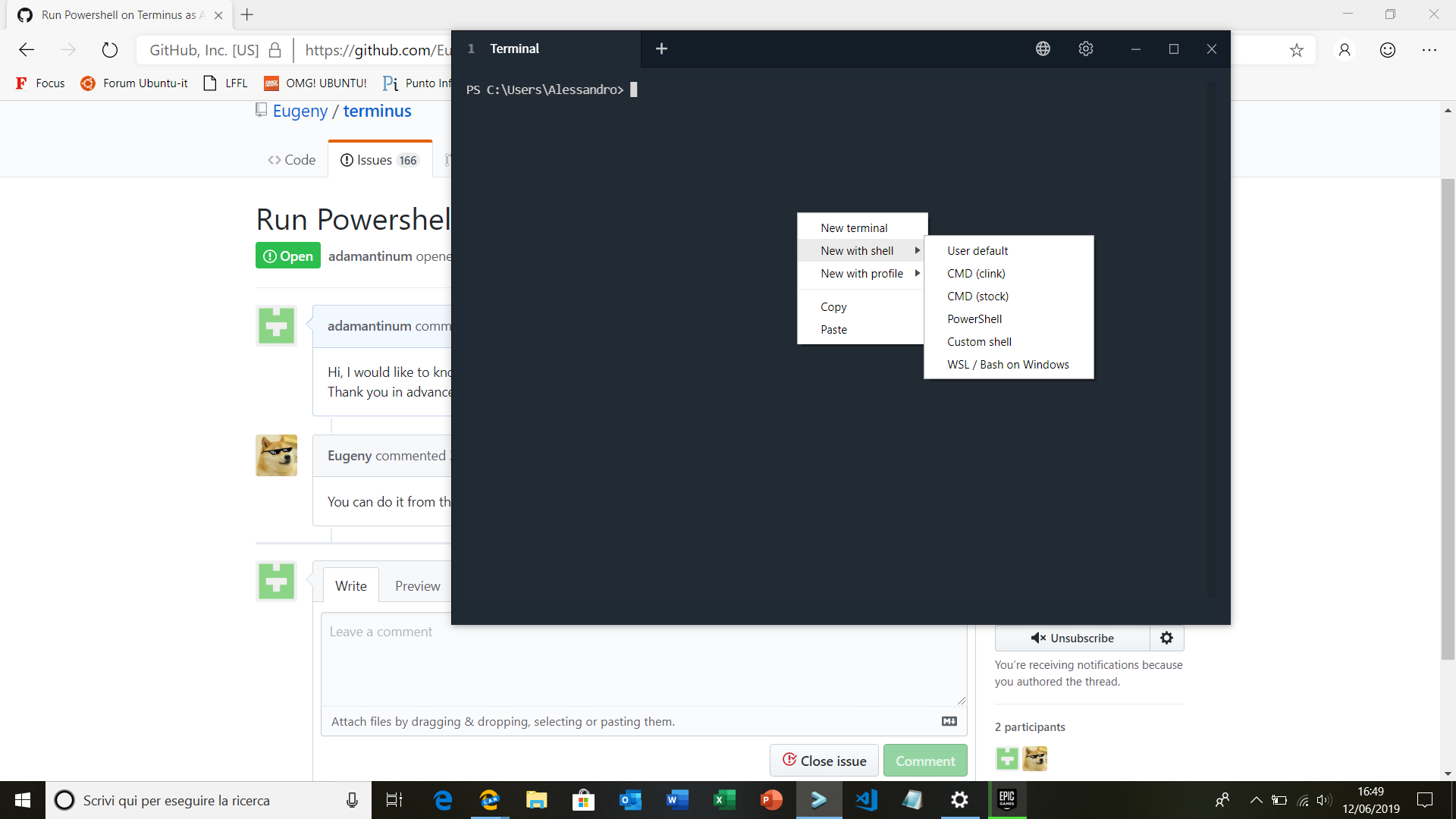Run Powershell on Terminus as Admin · Issue #1064 · Eugeny/tabby · GitHub