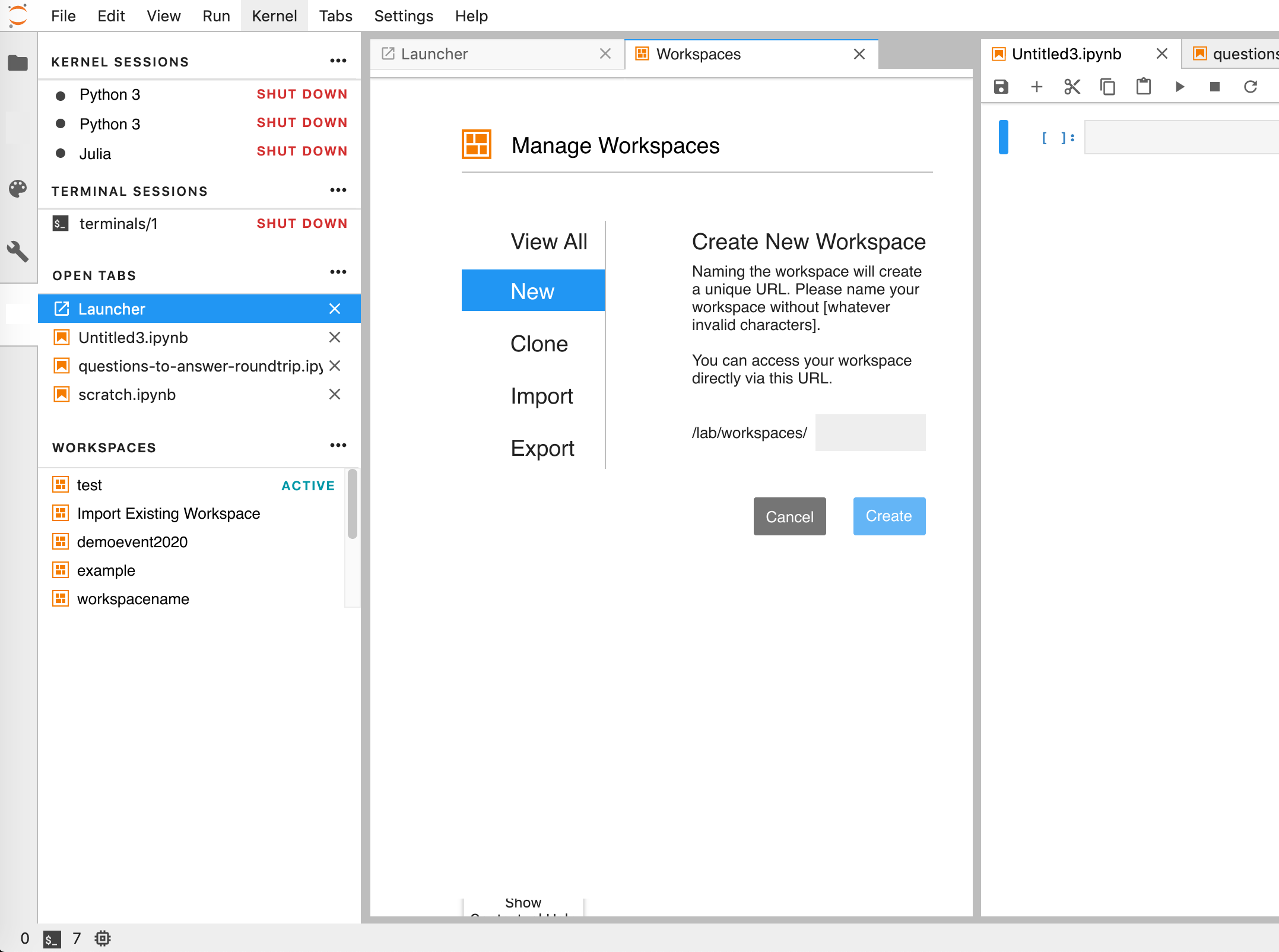 Combine Running and Tabs left panels · Issue #8650 · jupyterlab/jupyterlab · GitHub