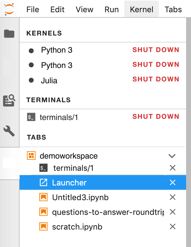 Combine Running and Tabs left panels · Issue #8650 · jupyterlab ...