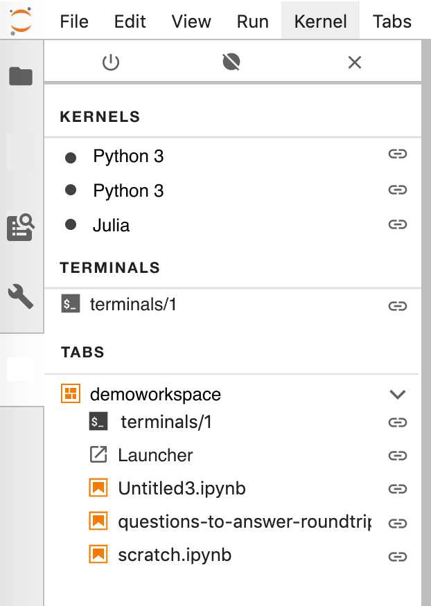 Combine Running and Tabs left panels · Issue #8650 · jupyterlab/jupyterlab · GitHub
