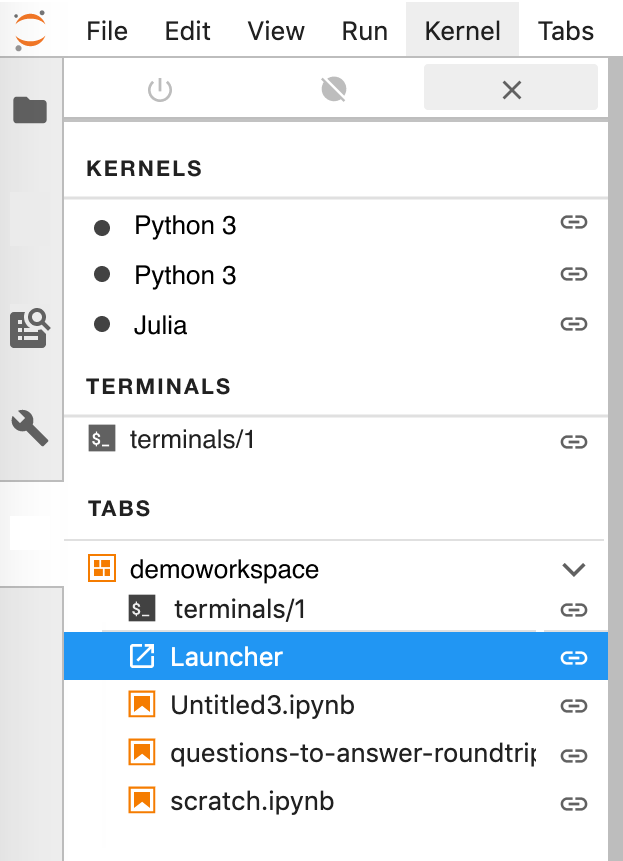 Combine Running and Tabs left panels · Issue #8650 · jupyterlab/jupyterlab · GitHub