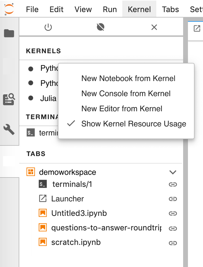 Combine Running and Tabs left panels · Issue #8650 · jupyterlab/jupyterlab · GitHub