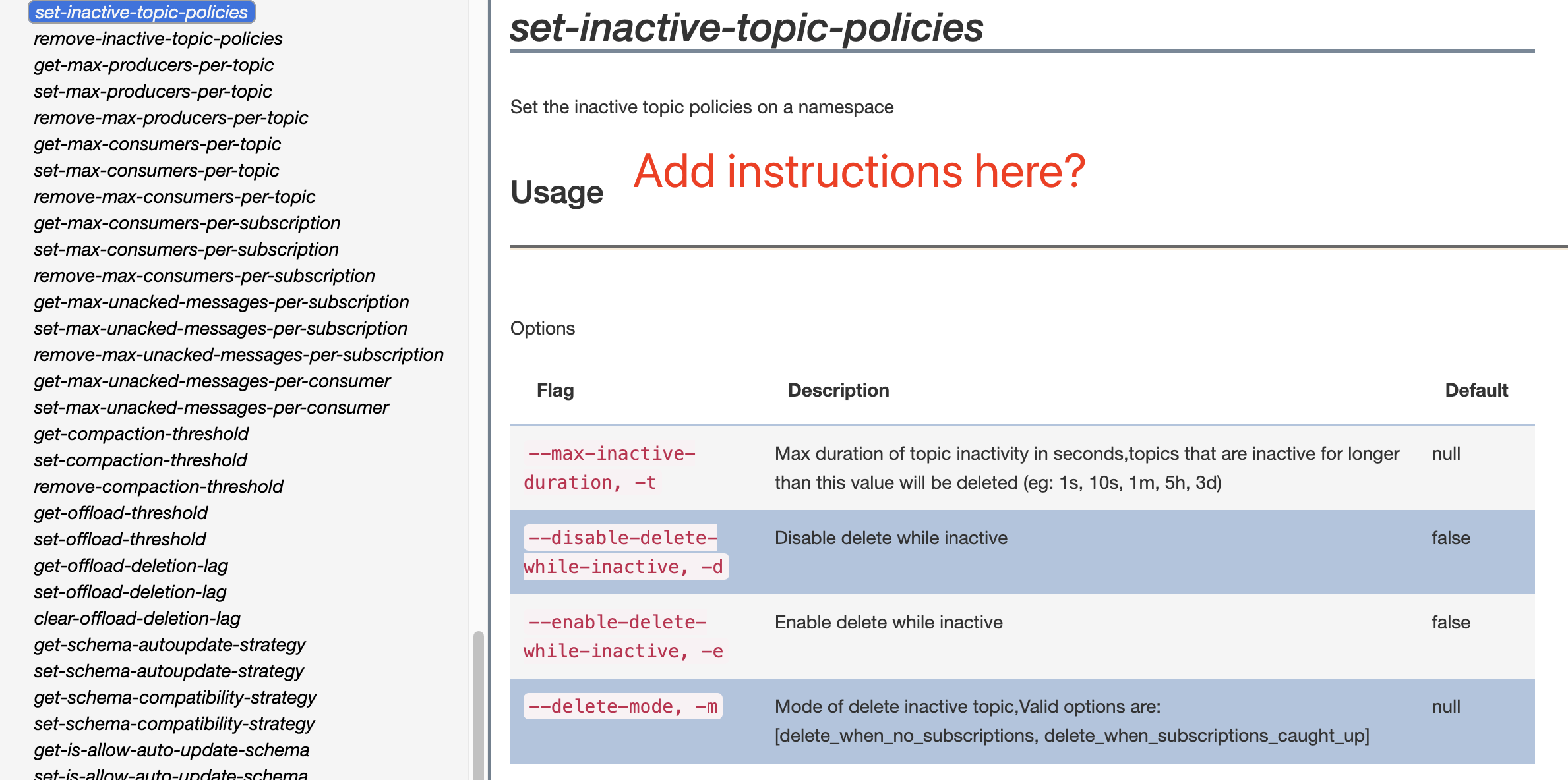 [Doc] Document for Reference/Pulsar Admin CLI is missing after 2.7.0 from website · Issue #10932 ...