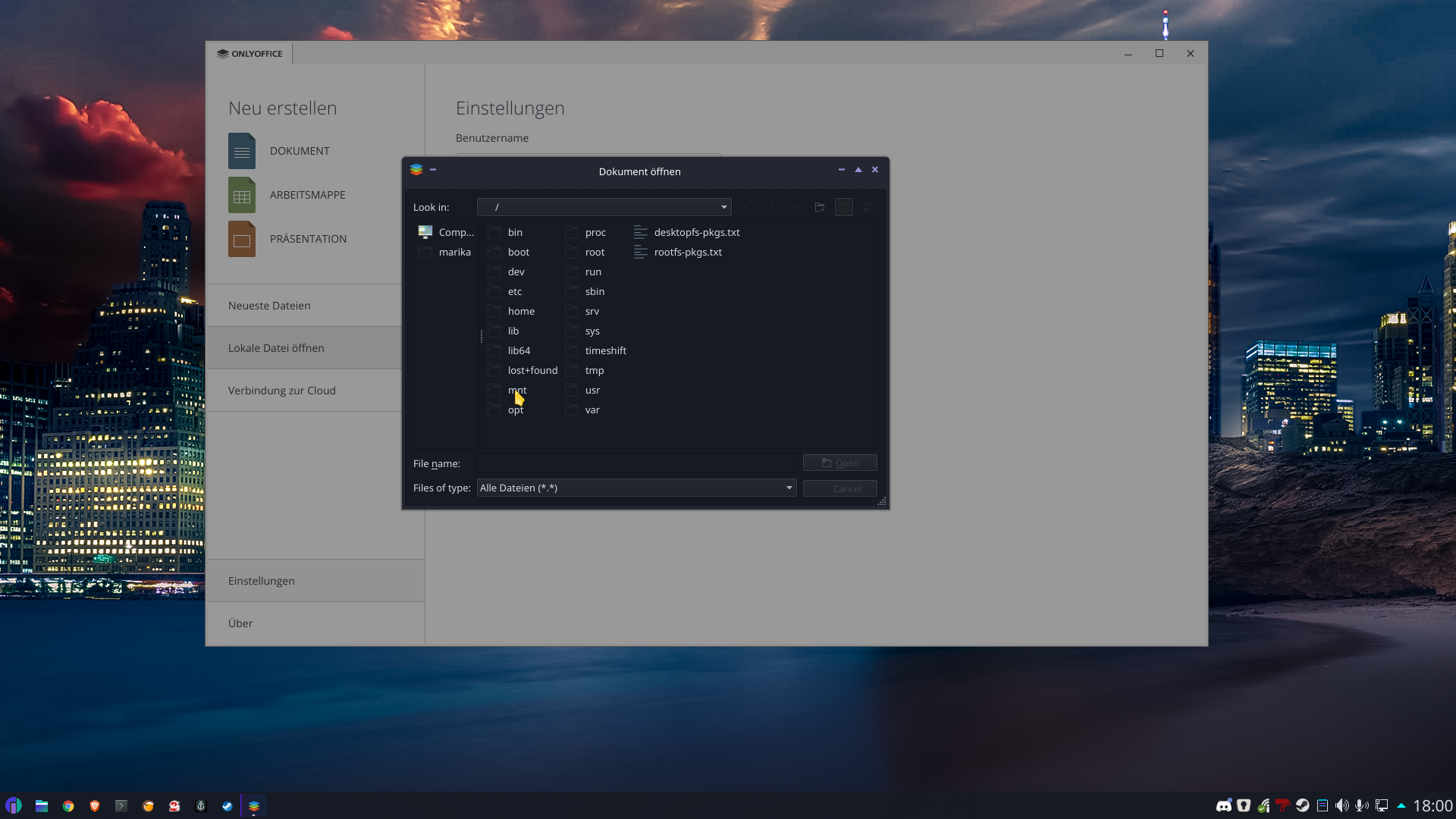 Open file menu does not list all directories · Issue #411 · ONLYOFFICE/DesktopEditors · GitHub