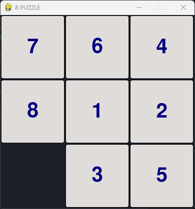 GitHub - DinohRatiarisandy/8-puzzle-game: 8-puzzle-game made with pygame and use A* to solve the ...