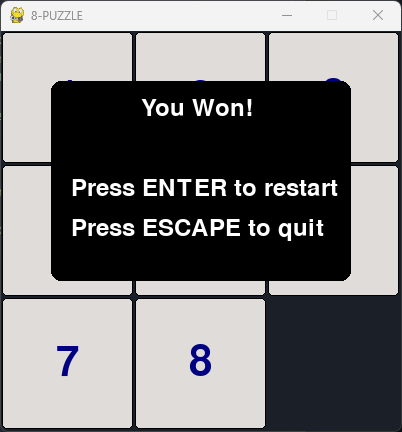 GitHub - DinohRatiarisandy/8-puzzle-game: 8-puzzle-game made with pygame and use A* to solve the ...