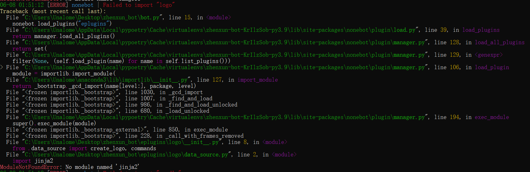 关于插件库中几个插件的报错 · Issue #782 · zhenxun-org/zhenxun_bot · GitHub
