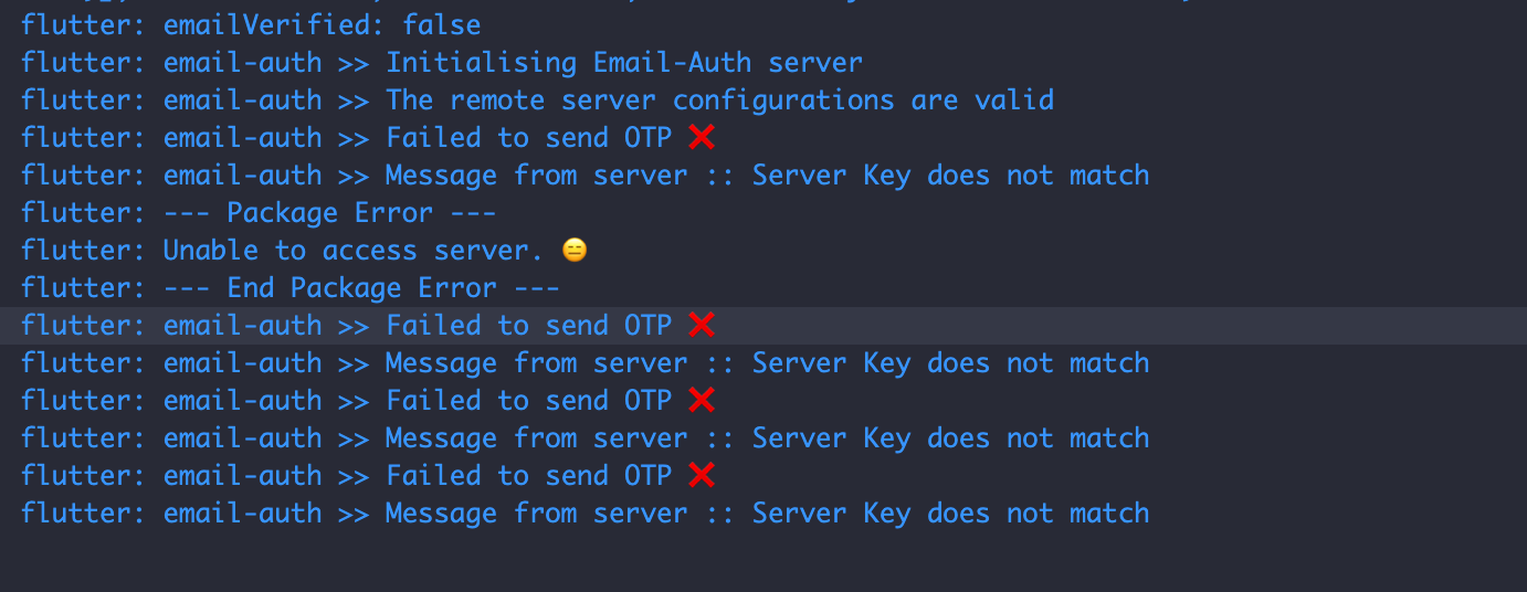 Package Error Unable to access server. 😑 · Issue #56 · saran-surya/email_auth_node · GitHub
