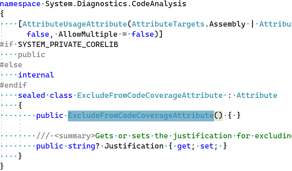 Remove ExcludeFromCodeCoverage in case the type is not public by hugener · Pull Request #75 ...