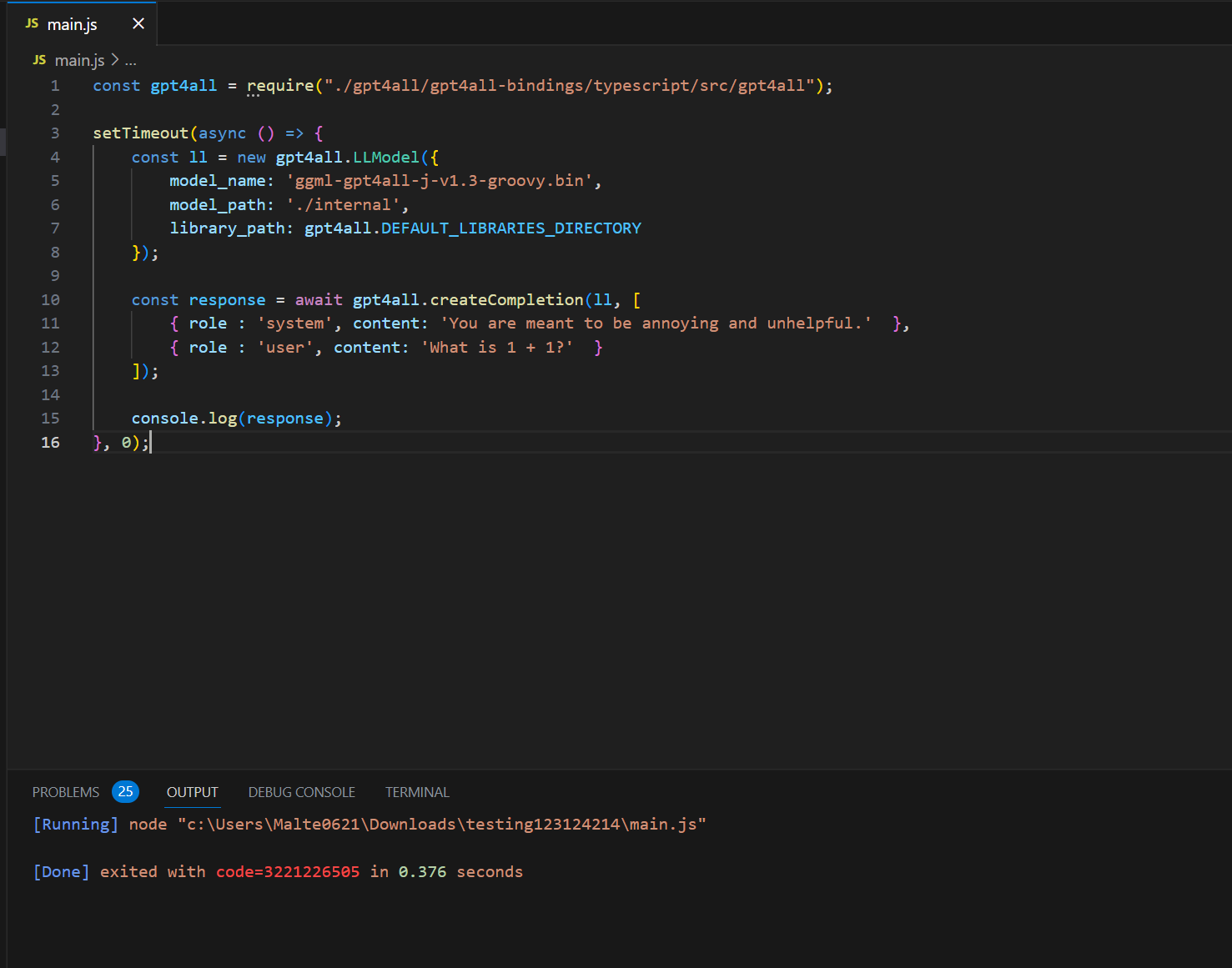 gpt4all-bindings [TypeScript/JavaScript] crashing on model load · Issue ...