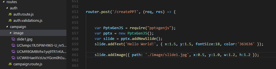 addImage is not working (Nodejs) - Unable to read media · Issue #326 · gitbrent/PptxGenJS · GitHub