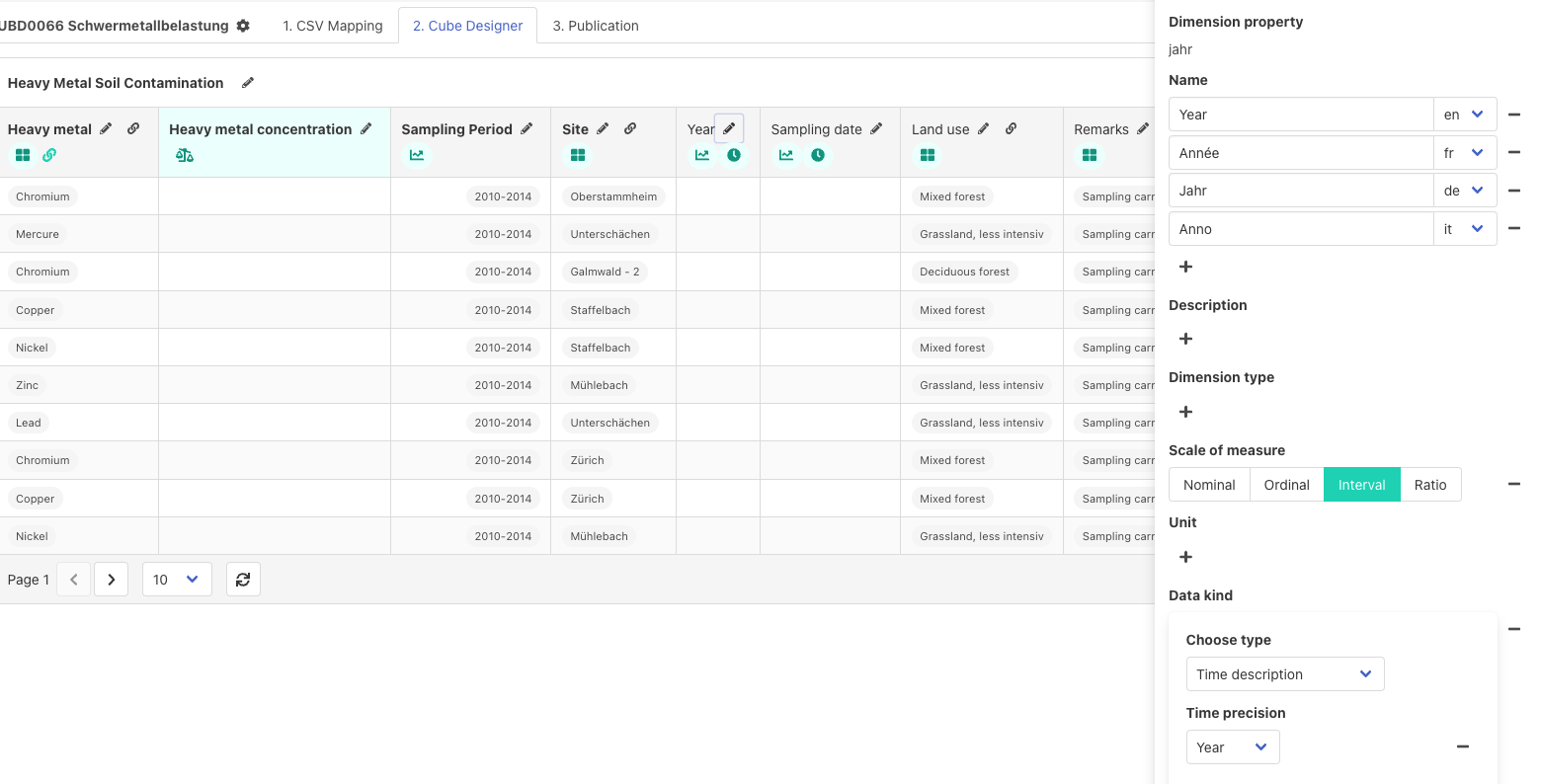 Changing the "target property" on CSV Mapping makes some value disappear in Cube Designer ...