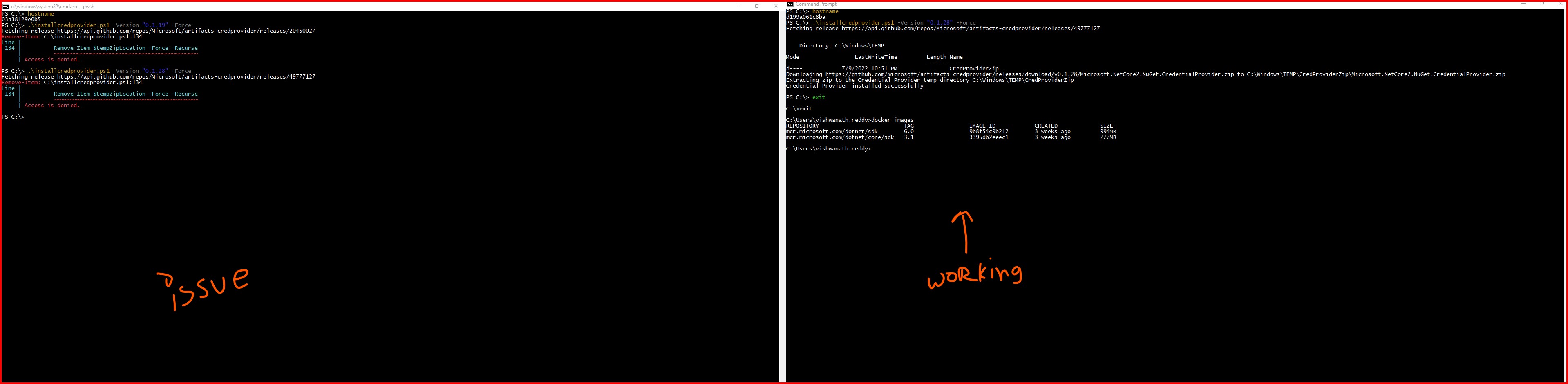 installcredprovider.ps1 running properly on .NET SDK 3.1 but NOT on .NET SDK 6.0 · Issue #326 ...