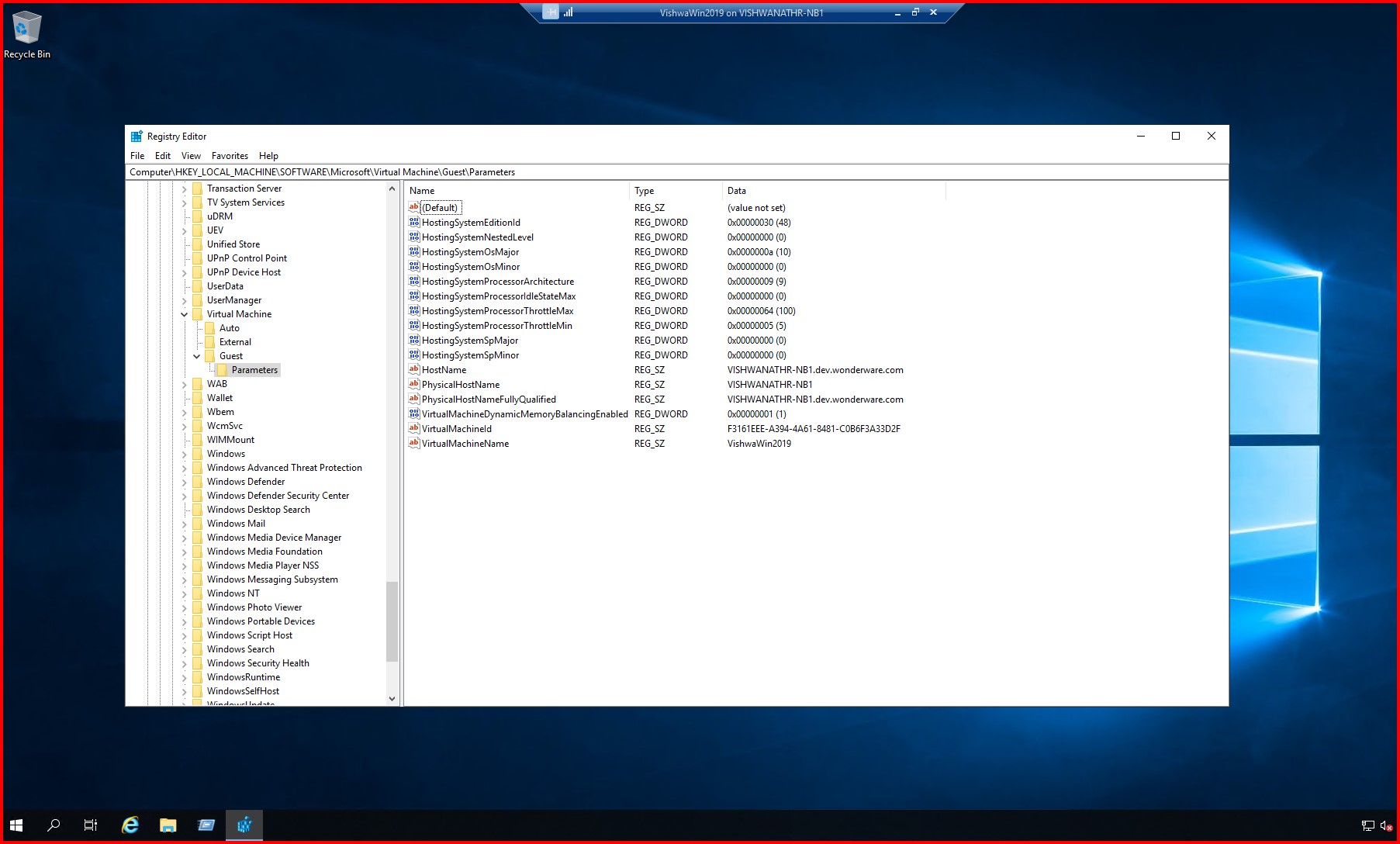 Getting Set-VMProcessor -VMName -ExposeVirtualizationExtensions $true enable disable status from ...