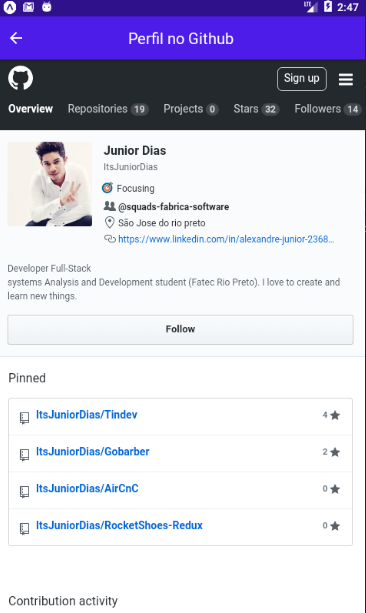 GitHub - ItsJuniorDias/Findev: :earth_americas: Week Omnistack #10 ...