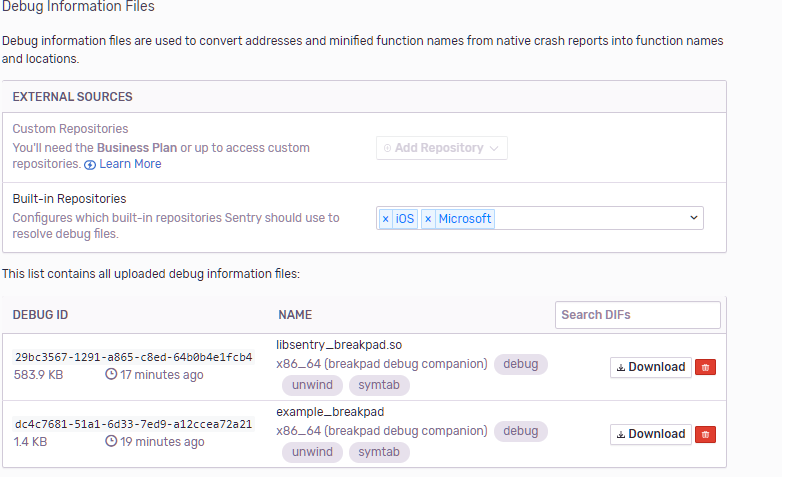 minidump report doesn't work with uploaded sym file to render proper ...