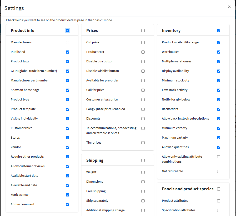 Product basic mode setting not working properly. · Issue #5430 · nopSolutions/nopCommerce · GitHub