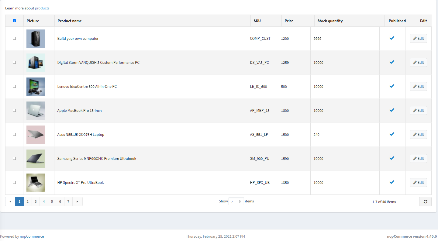 Change behavior of master checkbox with pagination · Issue #5456 · nopSolutions/nopCommerce · GitHub