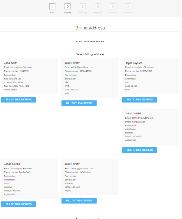 Design issue on Billing address using multi page checkout · Issue #3835 · nopSolutions ...