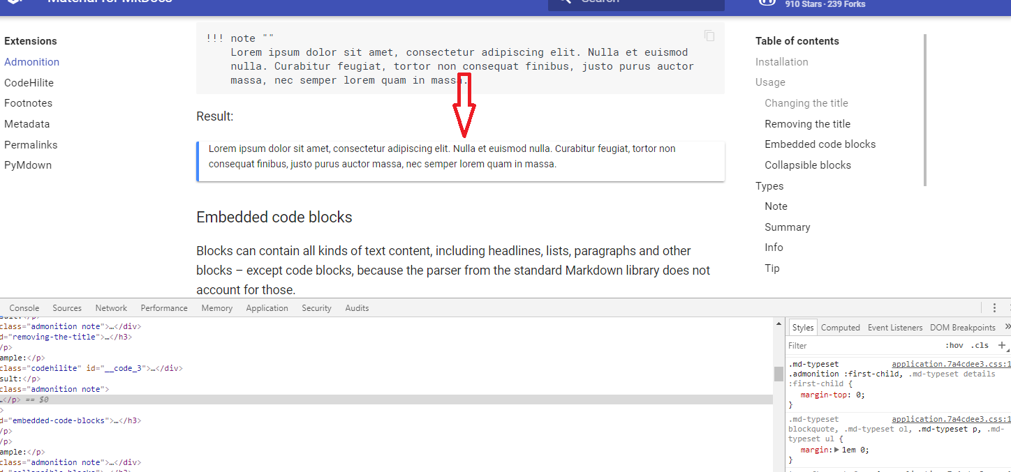 New .admonition/.details injects padding into *any* last-child · Issue #630 · squidfunk/mkdocs ...