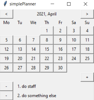 GitHub - VeaLi/planner-python-tk: SImple planner with TK python