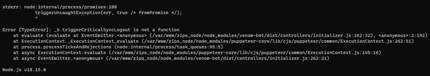 Error Thrown · Issue 2297 · Orkestral Venom · Github