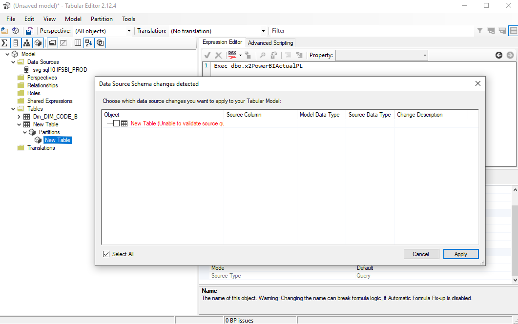 Import of Stored Procedure · Issue #619 · TabularEditor/TabularEditor · GitHub