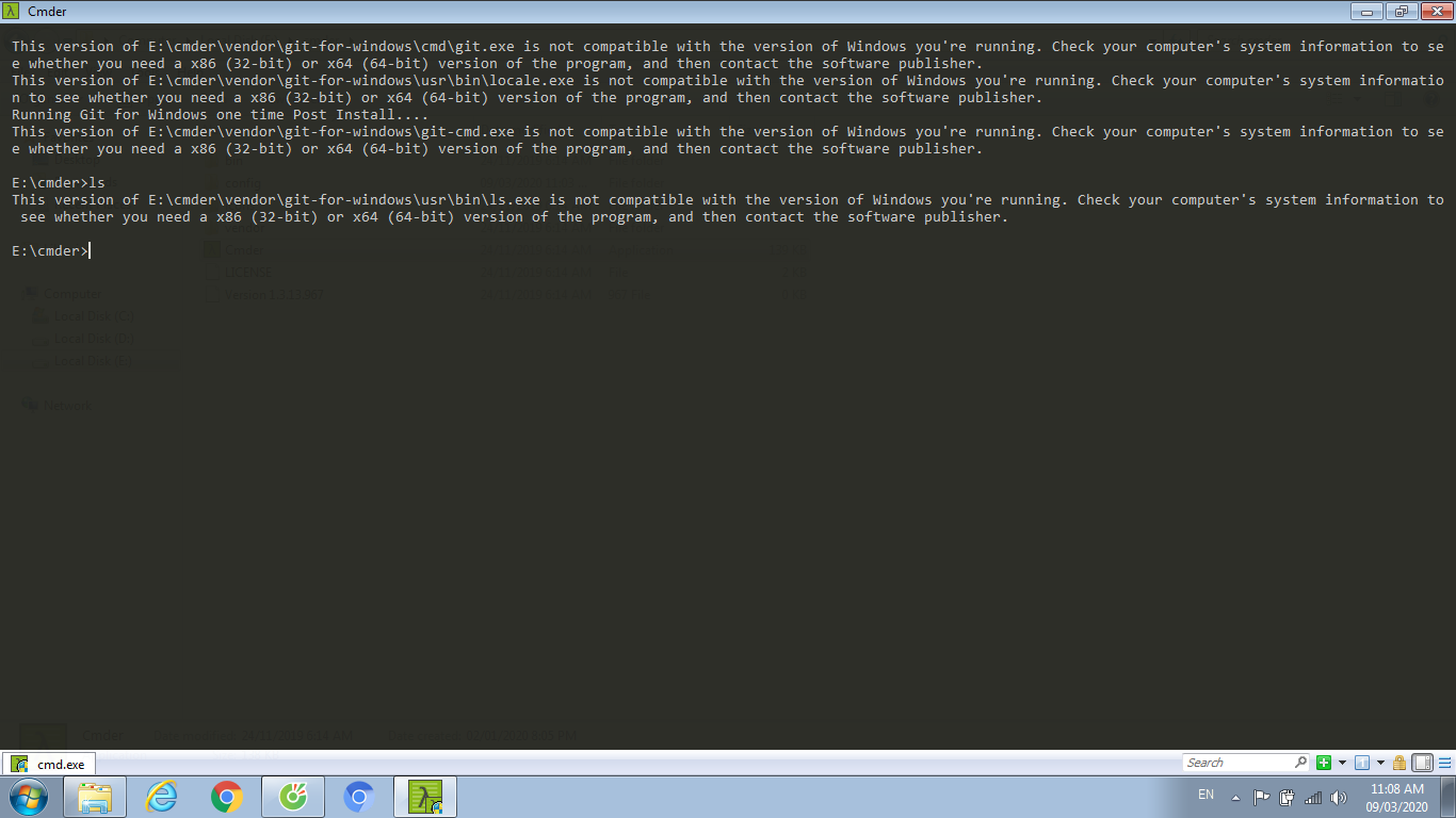 Error when run cmder in Windows 7 32bits · Issue #2273 · cmderdev/cmder · GitHub