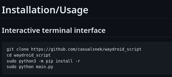 the install instruction have one small think missing · Issue #112 · casualsnek/waydroid_script ...