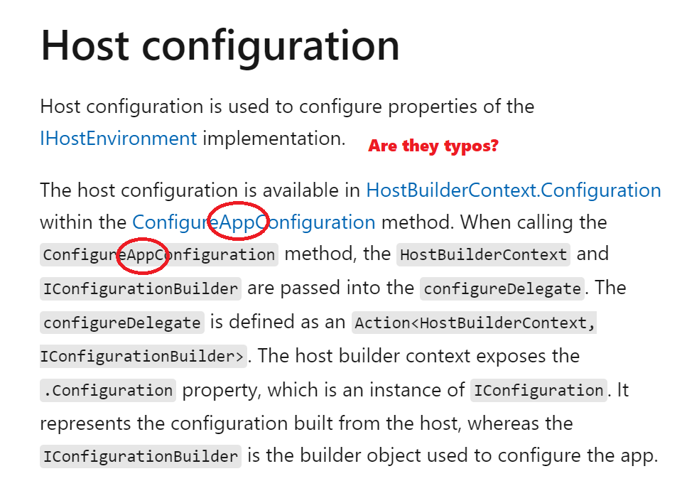 Typos found in Host Configuration section · Issue #28711 · dotnet/docs · GitHub