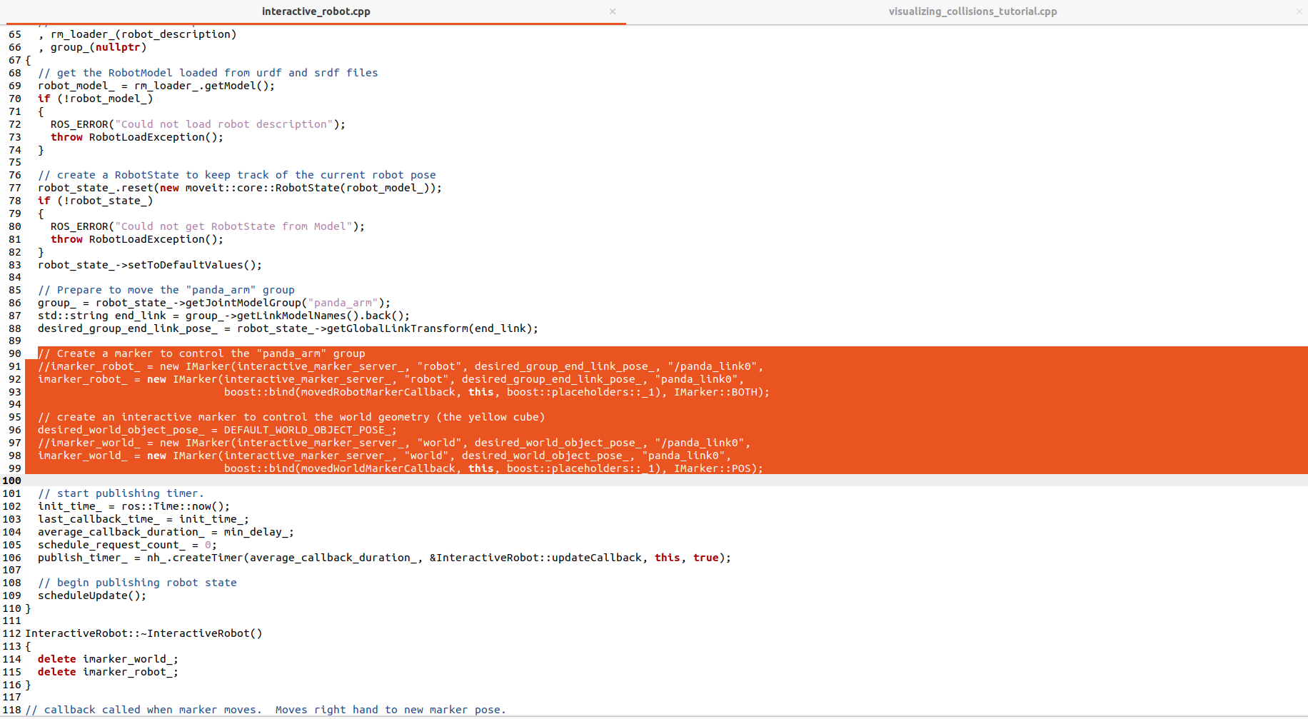 Error While Roslaunch Moveit Tutorials Visualizing Collisions Tutorial Launch · Issue 771