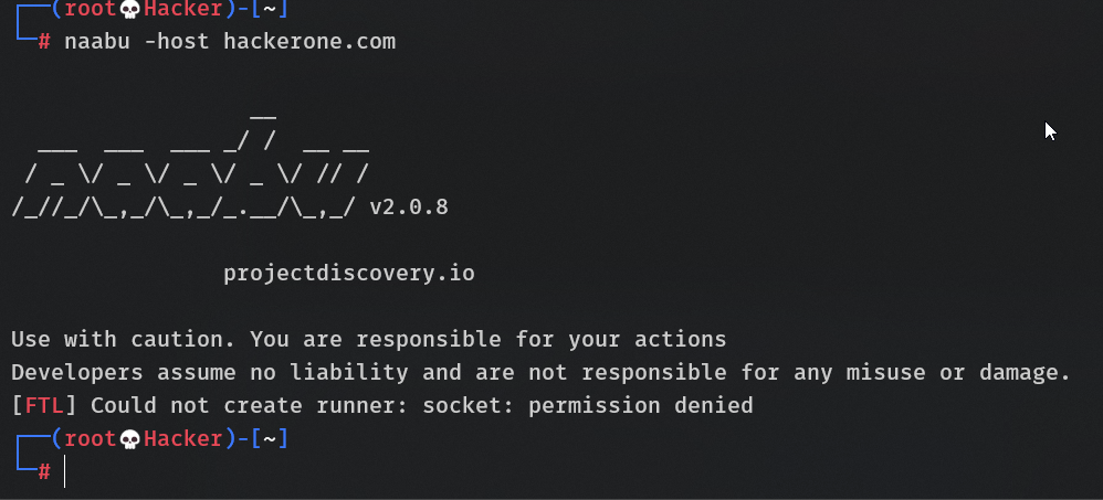 Ftl Could Not Create Runner Socket Permission Denied · Issue 401 · Projectdiscoverynaabu 