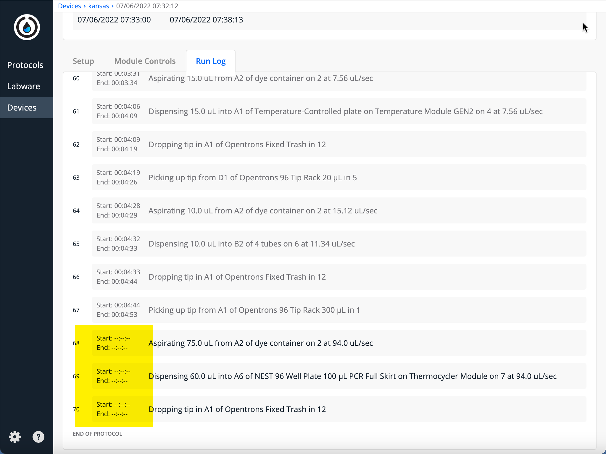 6.0 Feedback: Run Log Issues · Issue #11047 · Opentrons/opentrons · GitHub