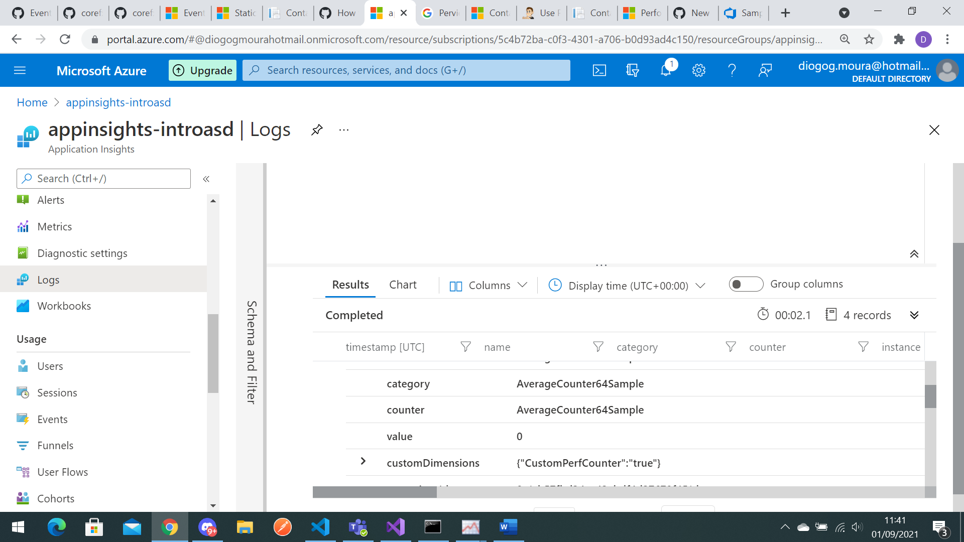 Performance Counters do not Increment by value. Value is always 0 · Issue #2399 · microsoft ...